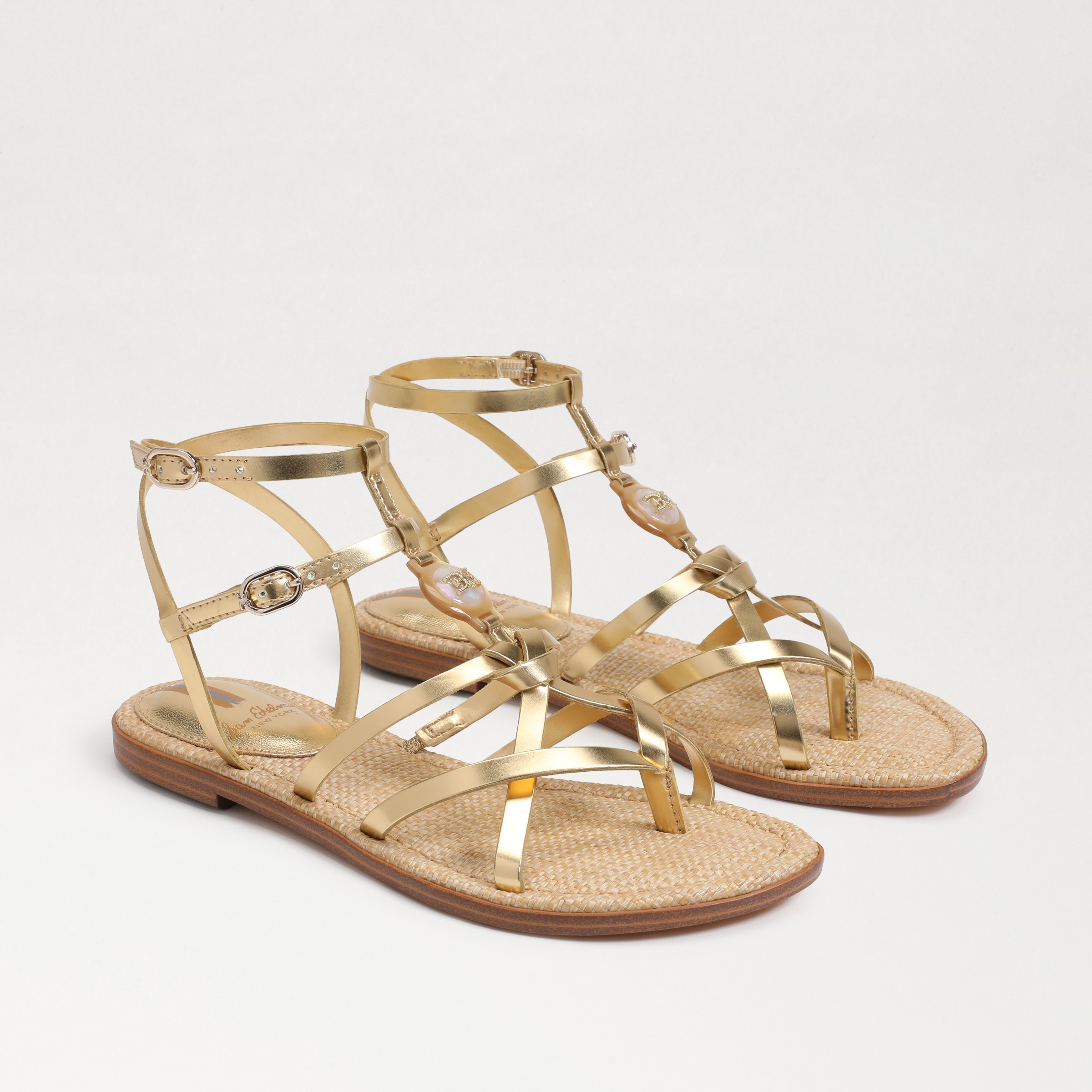 Sam Edelman Gwen Gladiator Sandal Amber In Gold | ModeSens